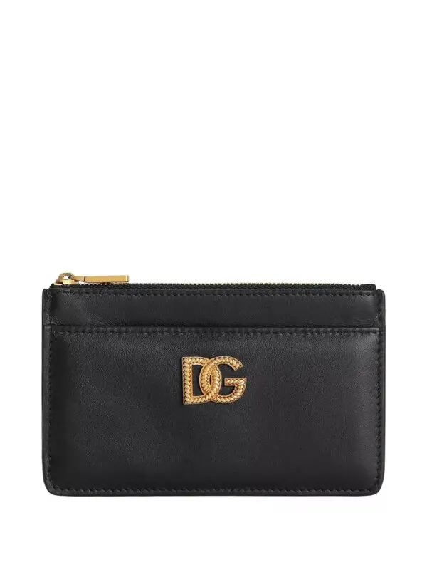 Dolce & Gabbana Logo-plaque Zip Wallet - Black