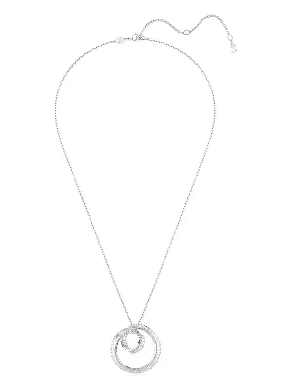 SWAROVSKI Matrix Circle Pendant Necklace - Silver