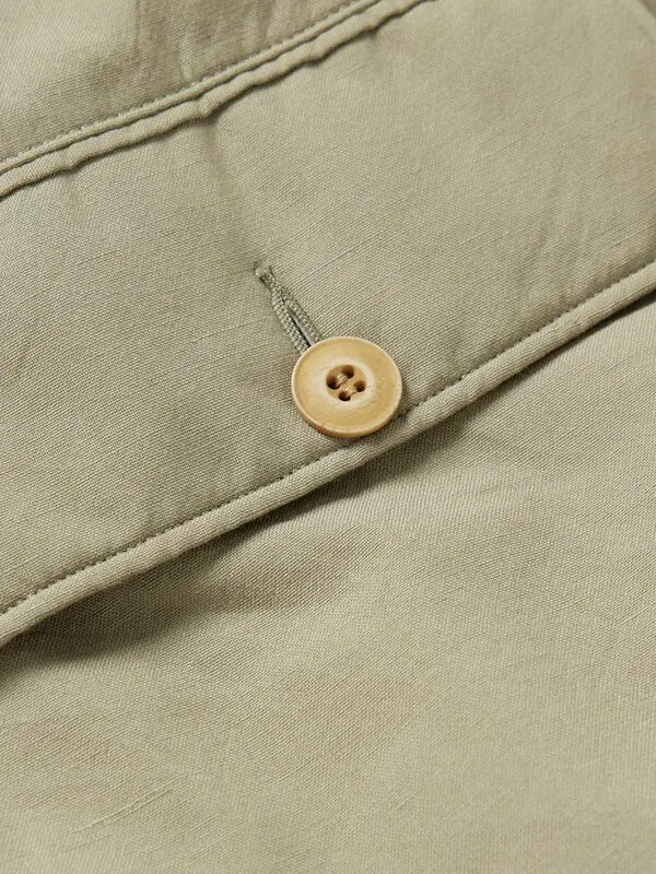 Visvim Winslow Padded Wool And Linen-blend Down Coat