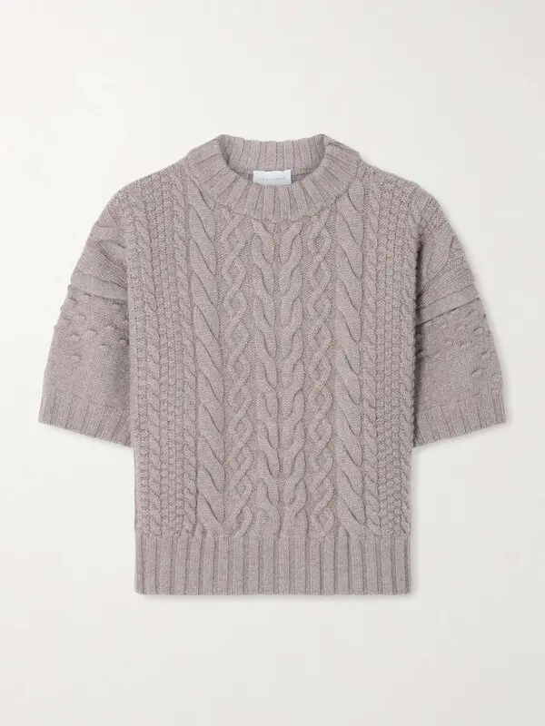 VIOLANTE NESSI Ruscha Cable-knit Wool Sweater - Beige