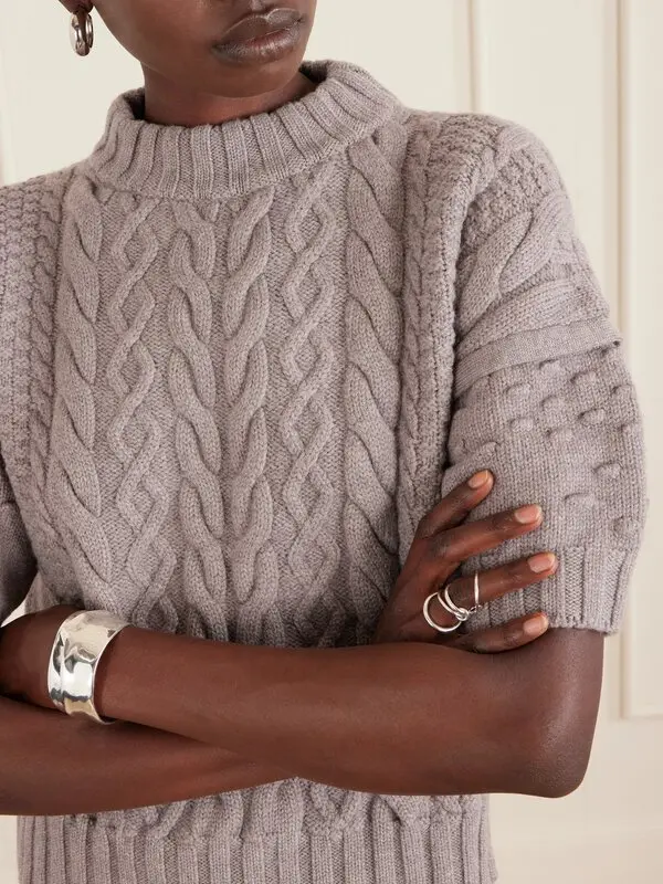 VIOLANTE NESSI Ruscha Cable-knit Wool Sweater