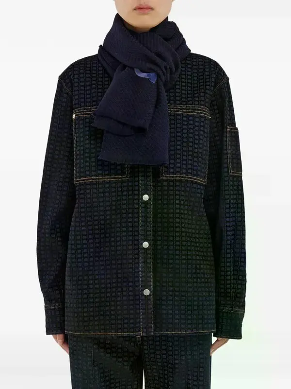 FERRAGAMO Gancini-motif Wool Scarf
