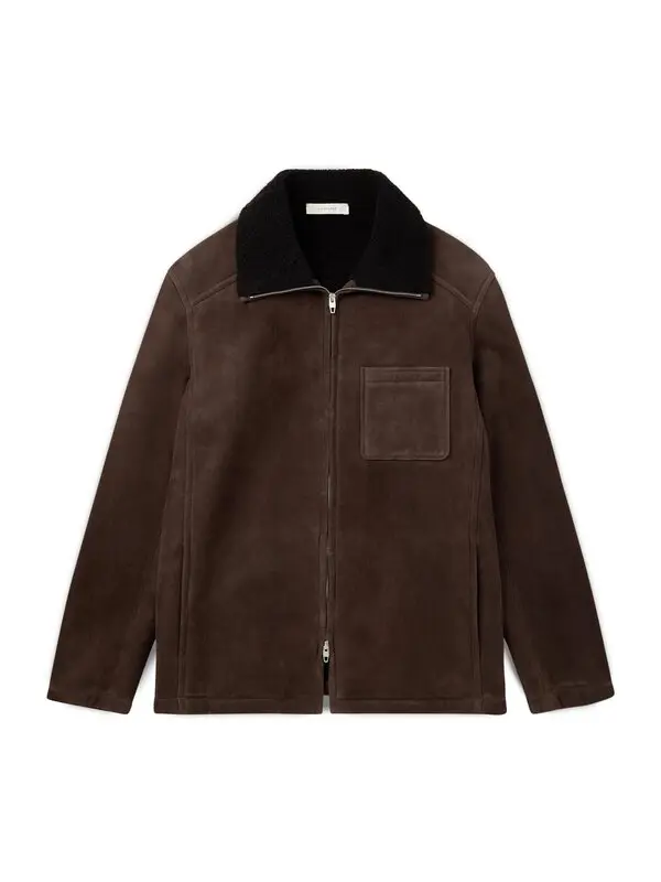 UMIT BENAN Bruno Shearling-lined Suede Jacket
