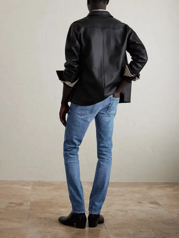 TOM FORD Slim-fit Straight-leg Selvedge Stretch Jeans - Blue