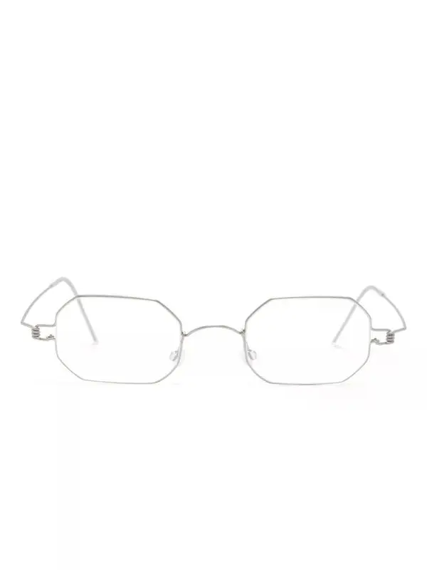 LINDBERG Geometric Frame Glasses - Silver