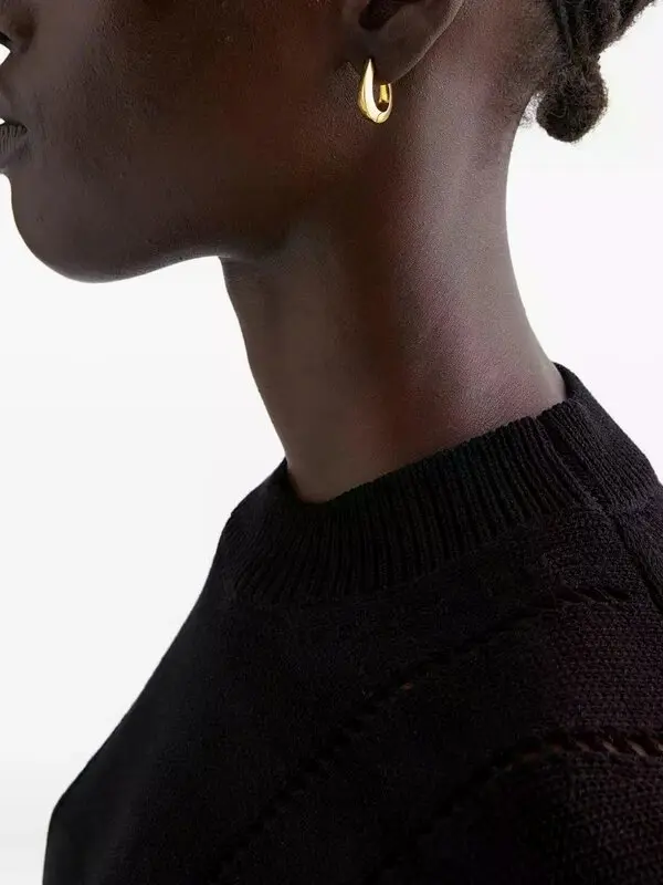 JIL SANDER Horseshoe Hoop Earrings - Gold