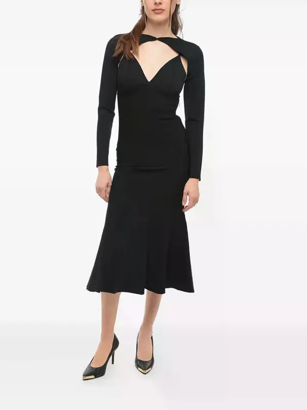 Roland Mouret Detachable-sleeves Midi Dress