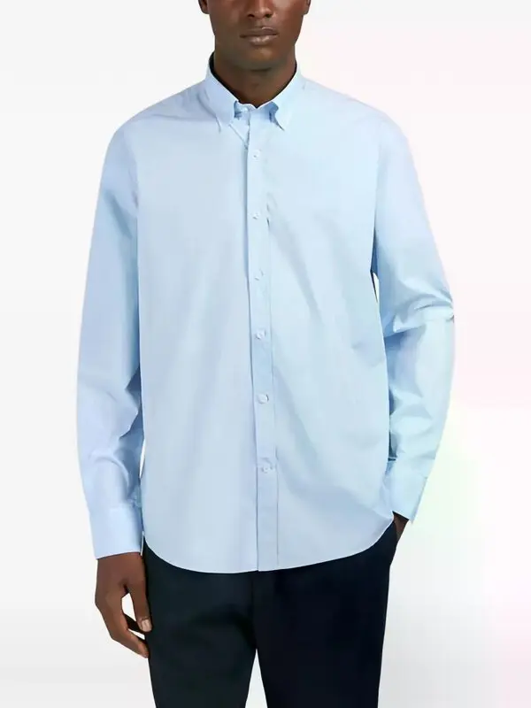 Paul & Shark Shark Embroidery Cotton Poplin Shirt - Blue