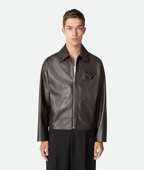 Bottega Veneta Shiny Leather Blouson