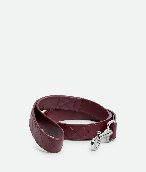 Bottega Veneta Medium Intrecciato Dog Leash - Barolo