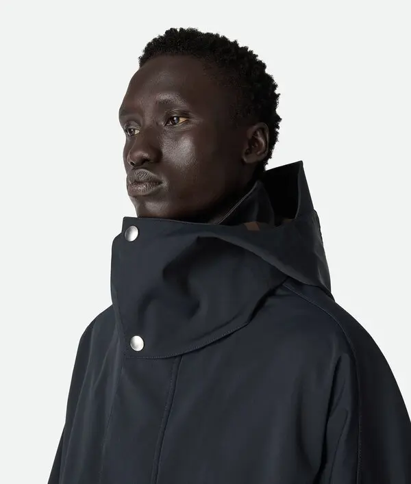 Bottega Veneta Bonded Tech Wool Hooded Parka