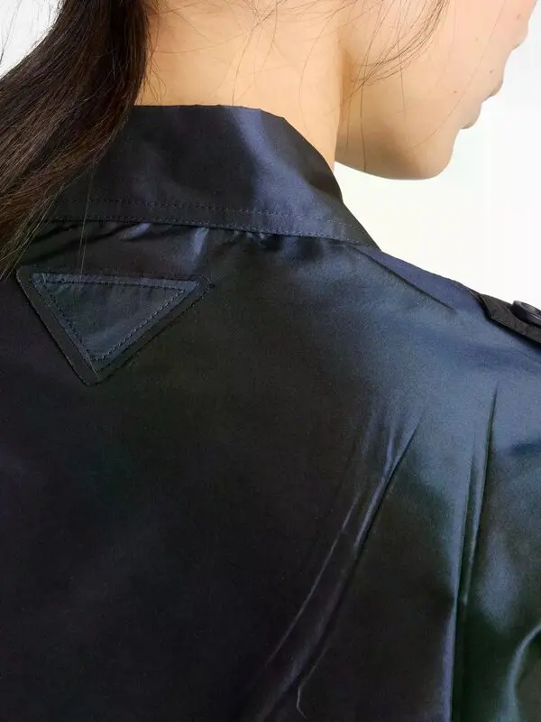 Prada Cropped Taffeta Shirt