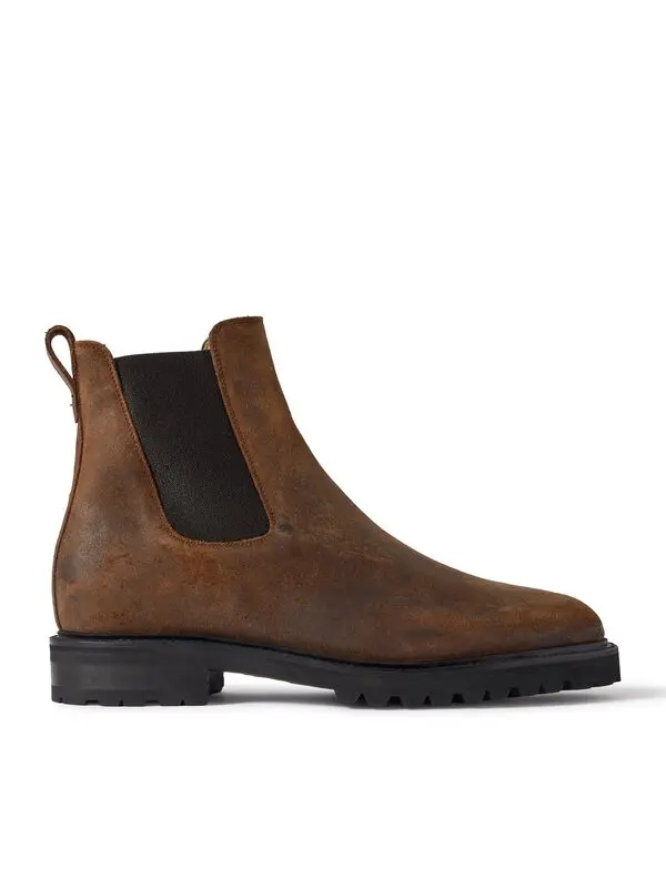 MAJORDOME M11 Waxed-suede Chelsea Boots