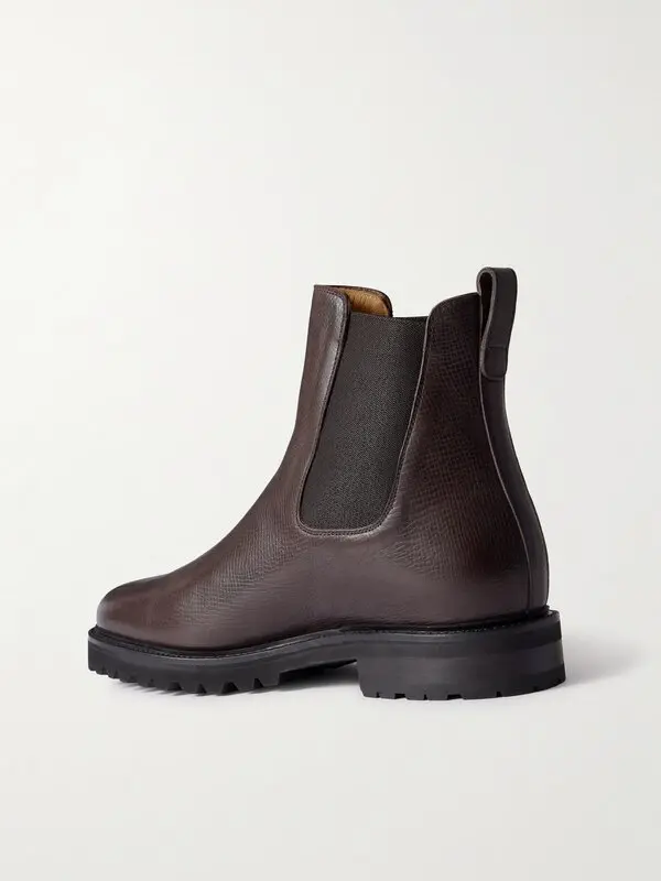 MAJORDOME M11 Cross-grain Leather Chelsea Boots