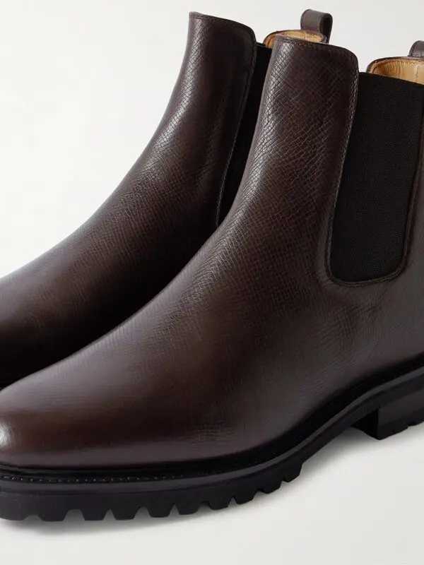 MAJORDOME M11 Cross-grain Leather Chelsea Boots