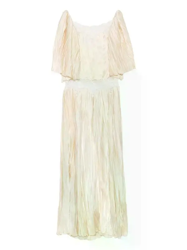 Rochas Lace Ruffled Dress