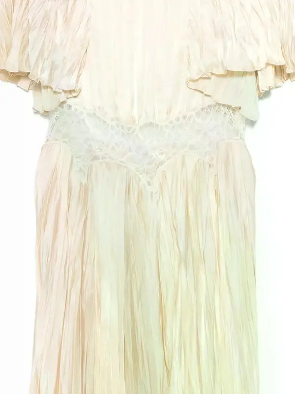 Rochas Lace Ruffled Dress