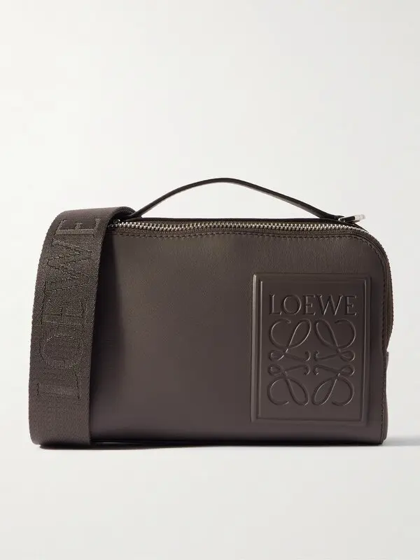 Loewe Camera Mini Leather Messenger Bag - Brown