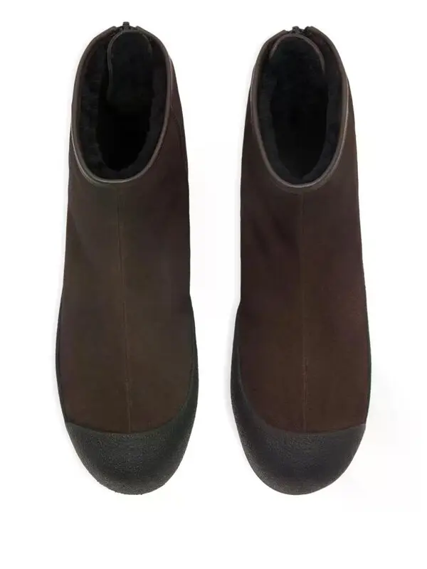 Bally Curling Suede Boots - Brown