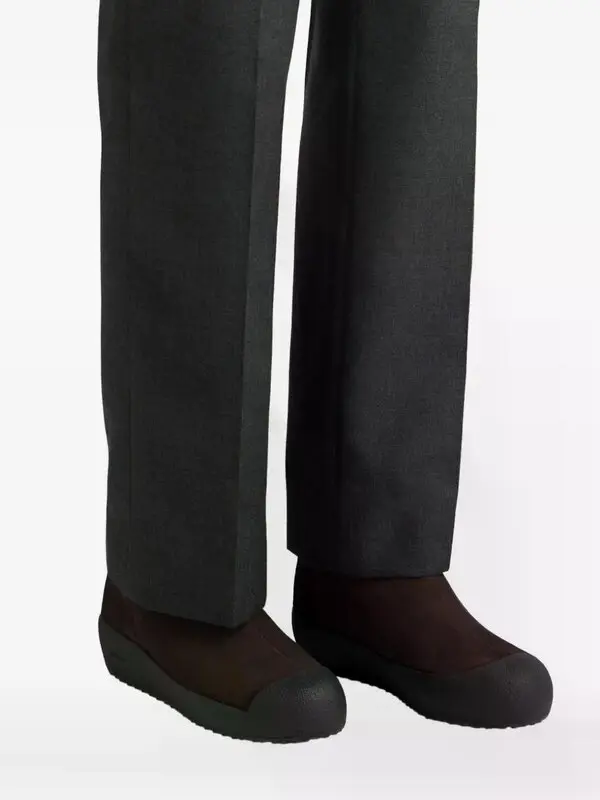 Bally Curling Suede Boots - Brown
