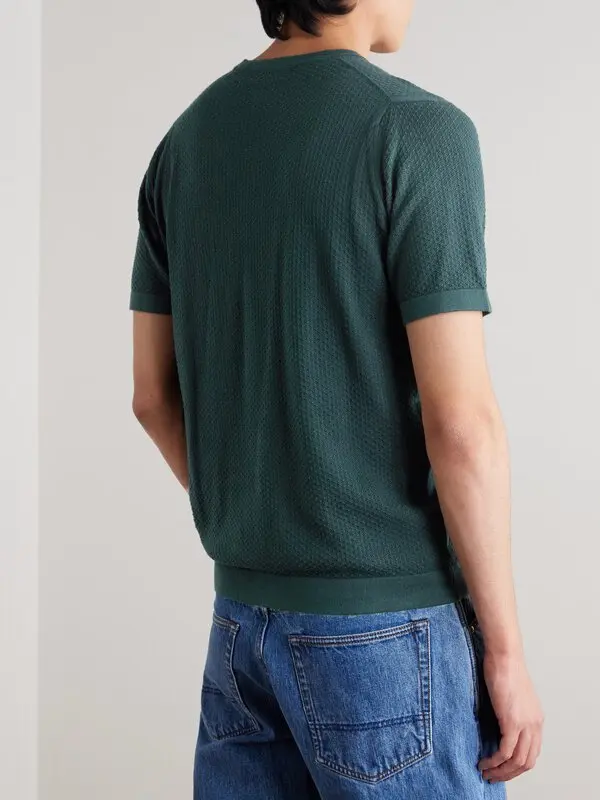 John Smedley Forrest Textured Sea Island Cotton T-shirt