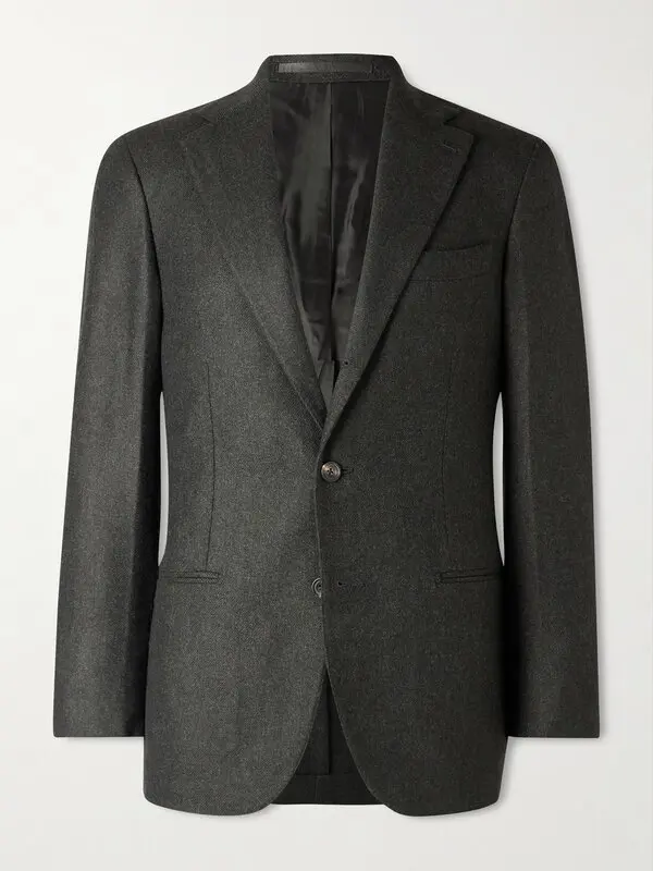 J. MUESER Waverly Wool-twill Blazer
