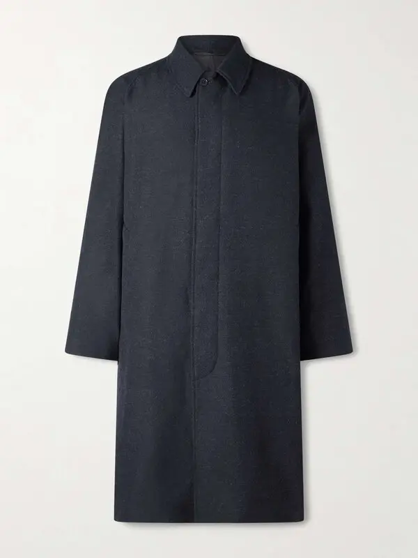 KAPTAIN SUNSHINE Walker Wool Coat - Navy