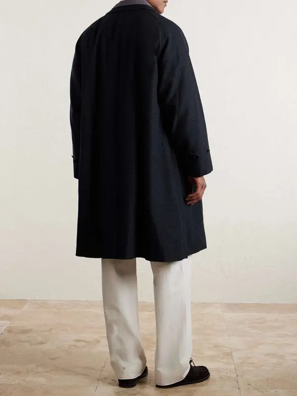 KAPTAIN SUNSHINE Walker Wool Coat - Navy