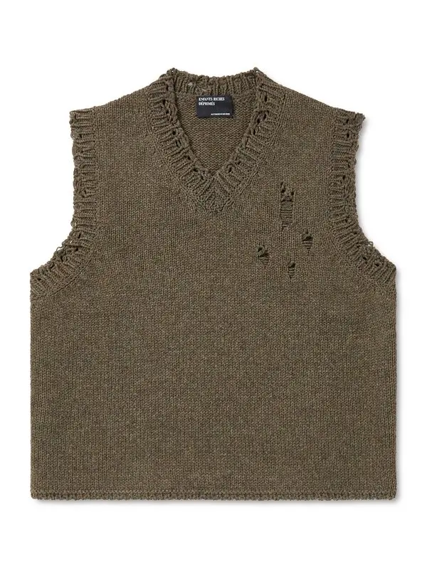 Enfants Riches Déprimés Distressed Wool Sweater Vest