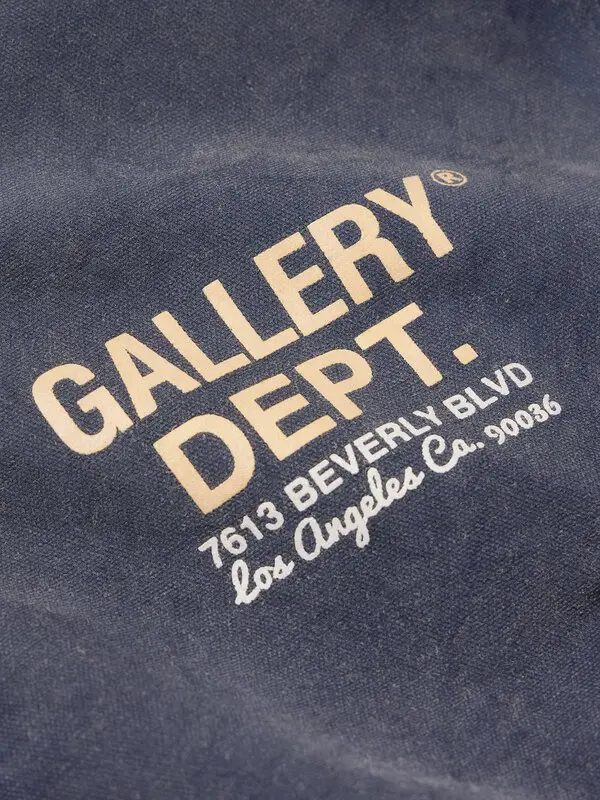 GALLERY DEPT. Corduroy-trimmed Logo-print Cotton Bomber Jacket - Blue