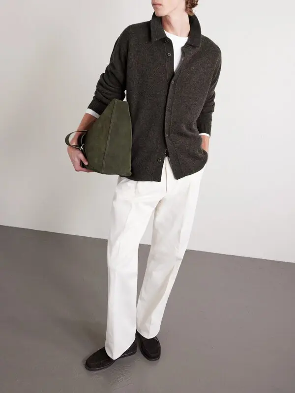 FRAME Wool And Yak-blend Cardigan - Gray