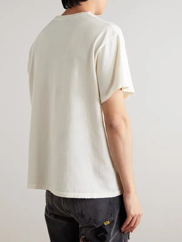 GALLERY DEPT. University Logo-print Cotton-jersey T-shirt - Neutrals