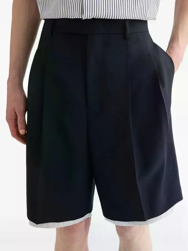 JIL SANDER Double-layer Wool Shorts