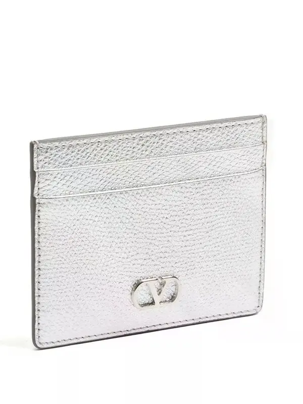 Valentino Garavani V-logo Signature Card Holder - Silver