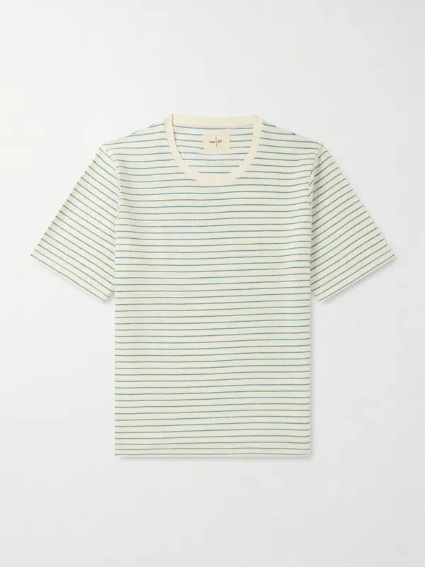 Folk Striped Cotton T-shirt - Neutrals
