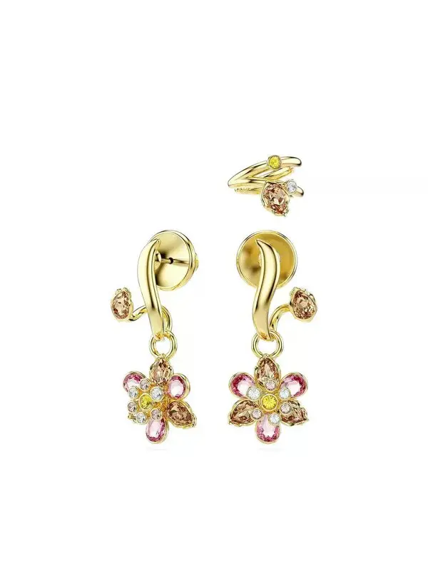 SWAROVSKI Idyllia Flower Motif Drop Earrings