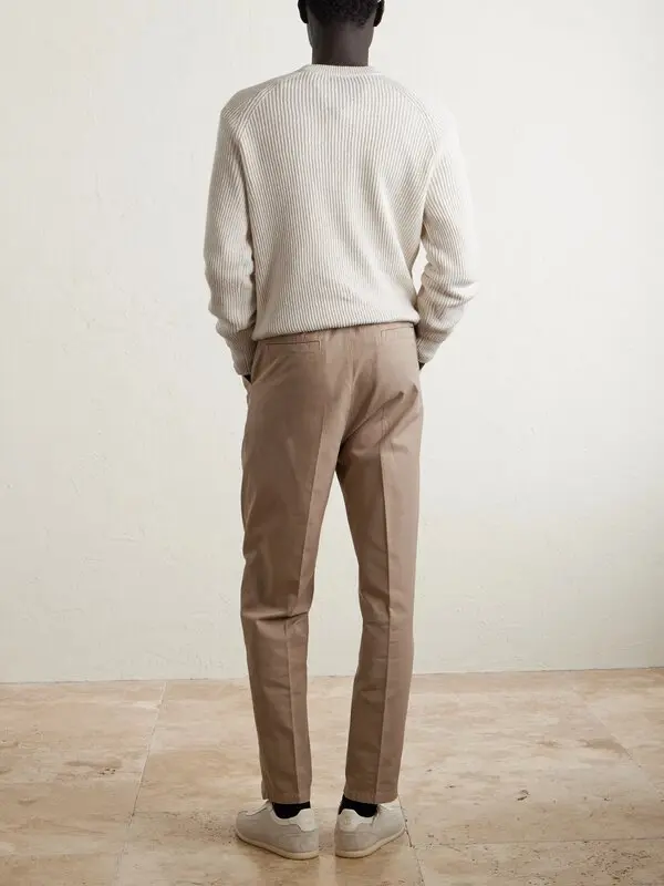 Brunello Cucinelli Ribbed Cotton Sweater - Neutrals