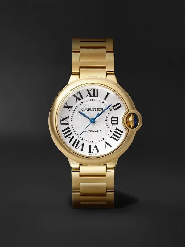 CARTIER Ballon Bleu De Automatic 36mm 18-karat Gold Watch - White