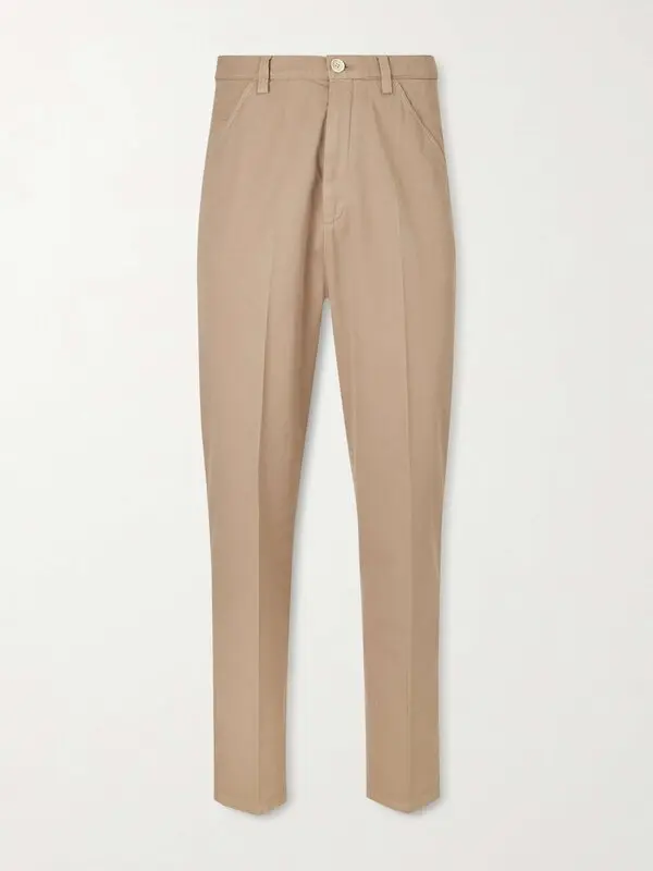 Brunello Cucinelli Straight-leg Cotton Chinos - Beige