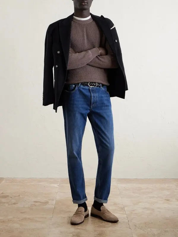 Brunello Cucinelli Ribbed Cotton Sweater - Brown