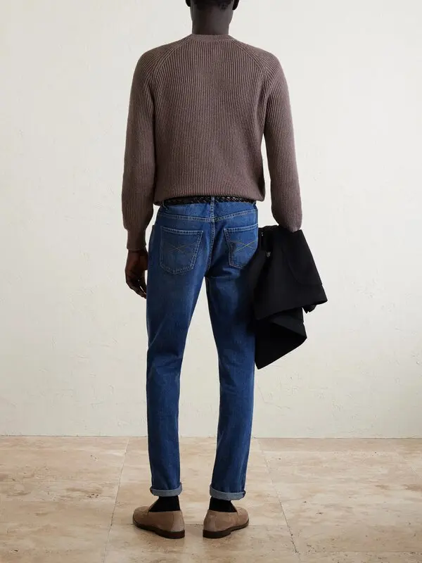 Brunello Cucinelli Ribbed Cotton Sweater - Brown