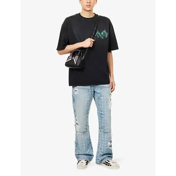 Amiri Flames Oversized Cotton-jersey T-shirt