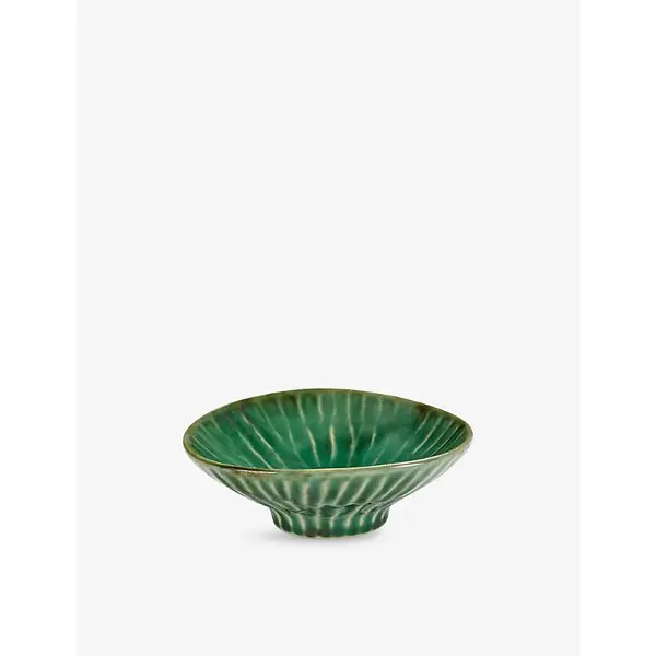 SERAX Lanza Medium Stoneware Bowl - Green