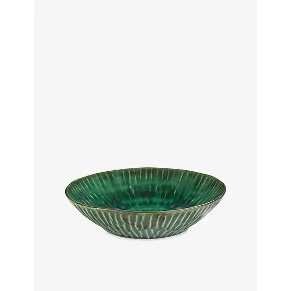 SERAX Verde Lanza Stoneware Serving Plate - Green