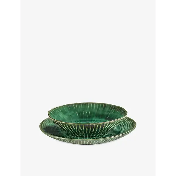 SERAX Verde Lanza Stoneware Serving Plate