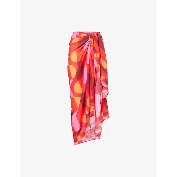 Seafolly Sorrento Printed Cotton Sarong - Flame