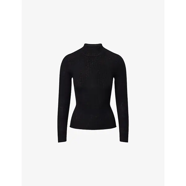 ME+EM Ribbed Wool And Cashmere Jumper - Black