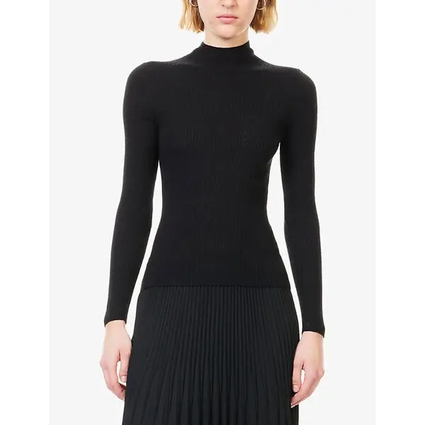 ME+EM Ribbed Wool And Cashmere Jumper - Black