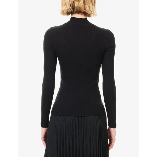 ME+EM Ribbed Wool And Cashmere Jumper - Black