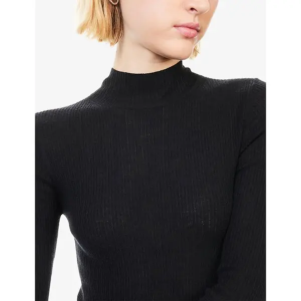 ME+EM Ribbed Wool And Cashmere Jumper - Black